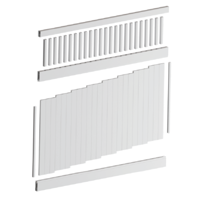 East Hampton PVC Fence Panel Kit - 2388W x 1800H Oxworks