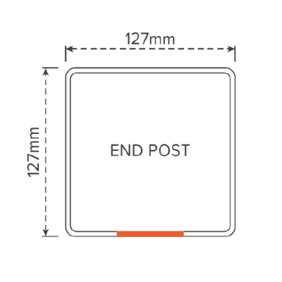 East Hampton PVC - End Post 2500mm Oxworks
