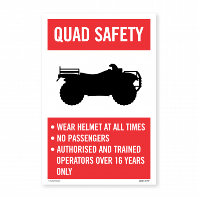 Quad Bike Safety Rules Sticker
