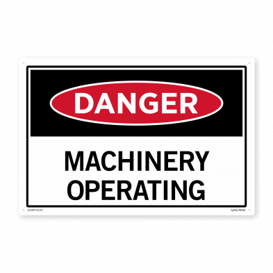 Danger Machinery In Operation PVC