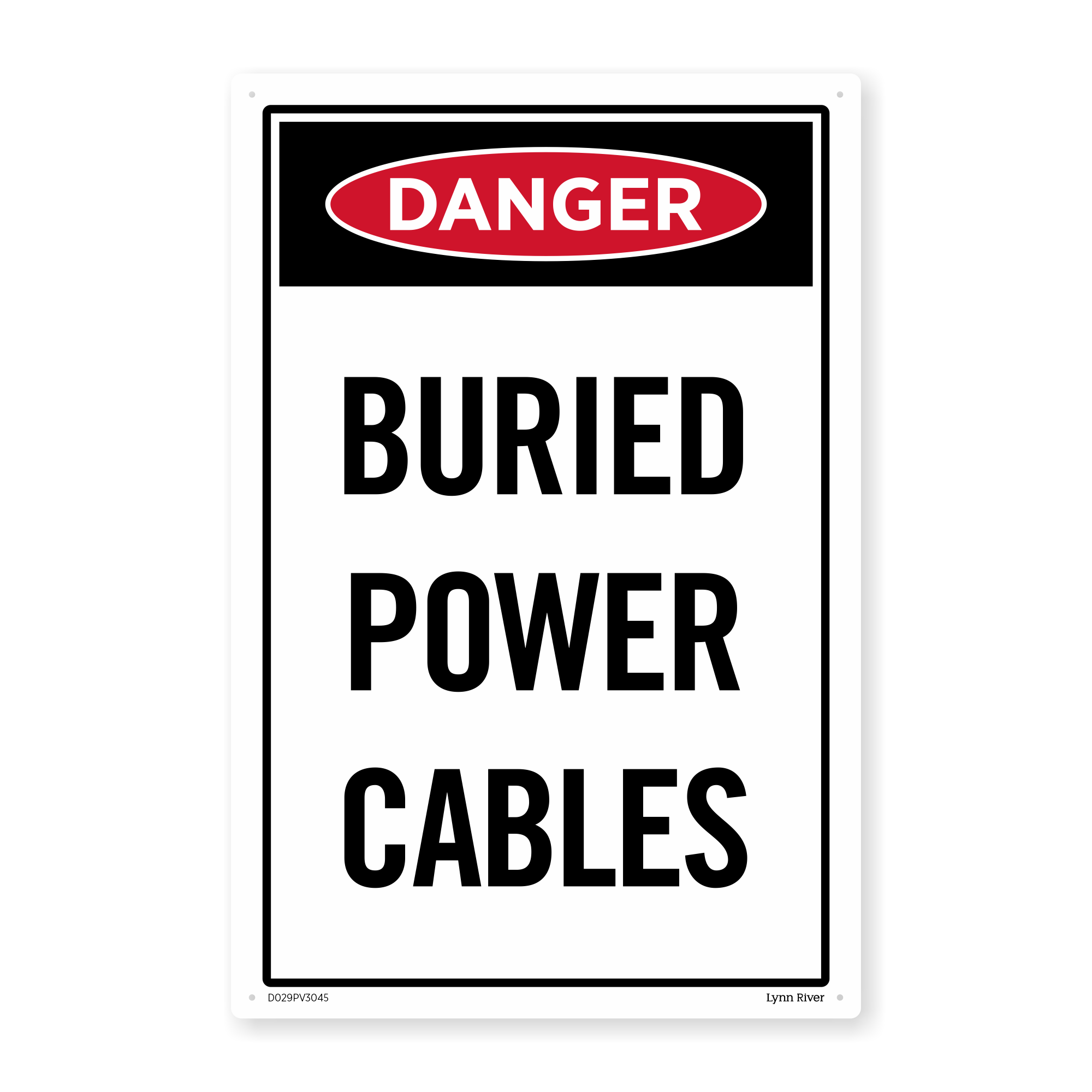 Danger Buried Power Cables 230 x 300