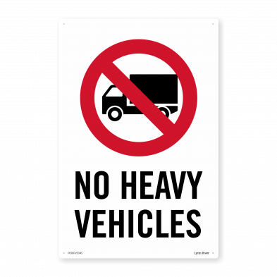 No Heavy Vehicles PVC
