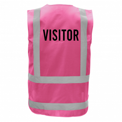 Pink Hi-Vis Visitor Vest Day/Night